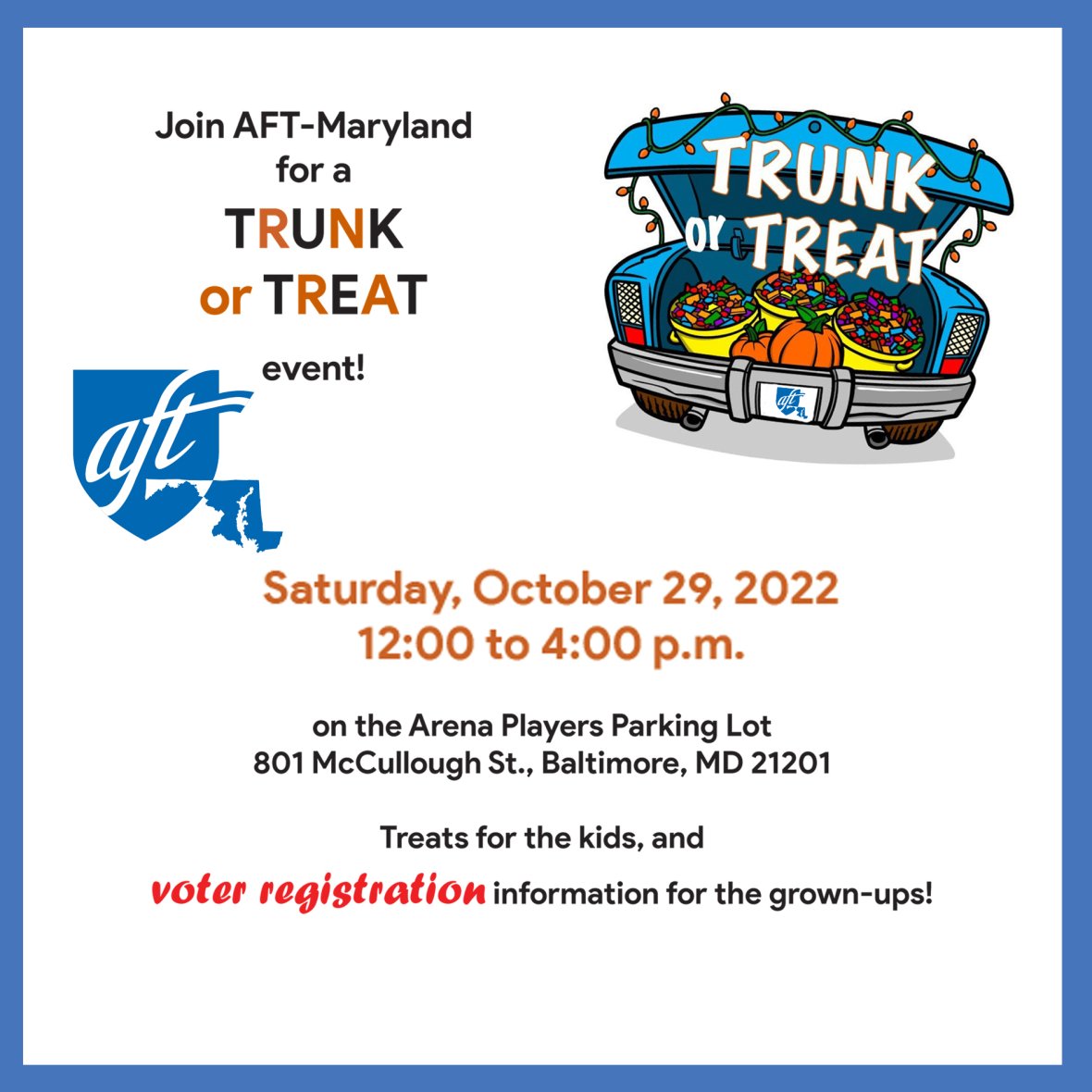 Trunk-or-Treat! | AFT-Maryland
