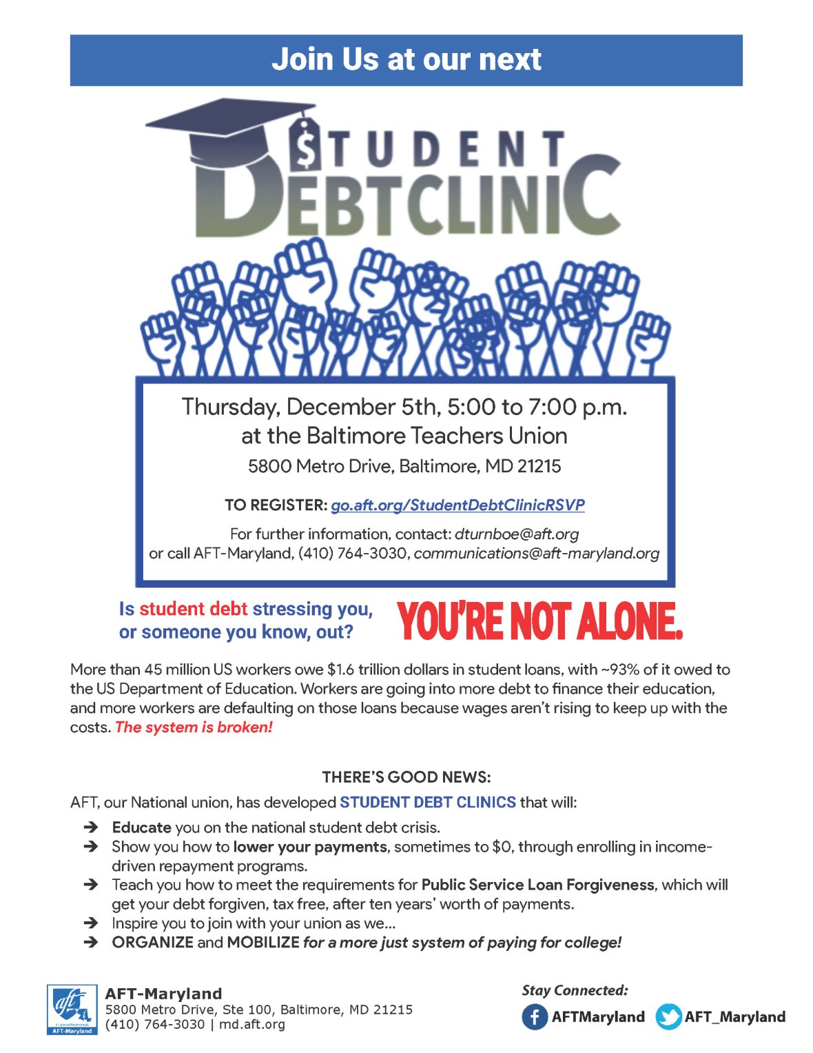 AFT Student Debt Clinic | AFT-Maryland
