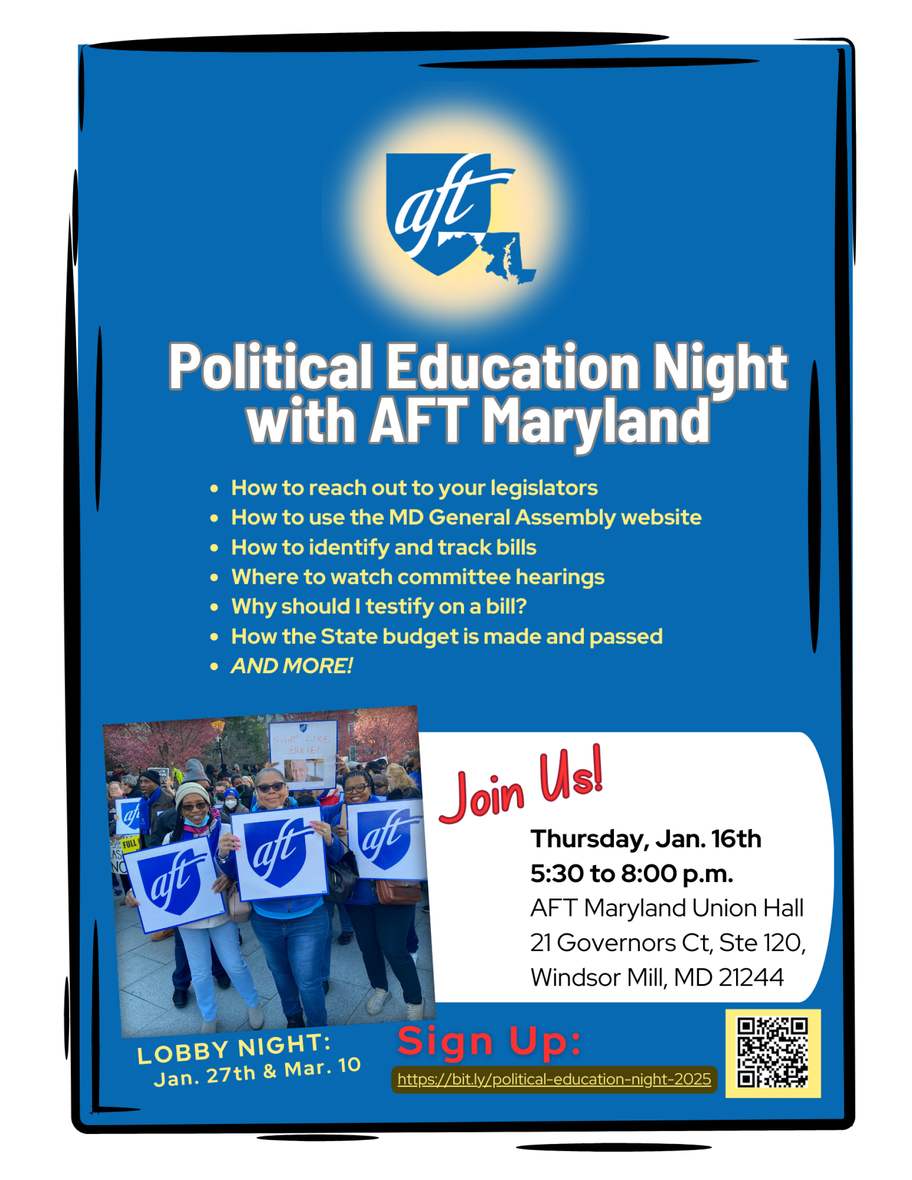 Political Education Night with AFT Maryland | AFT-Maryland