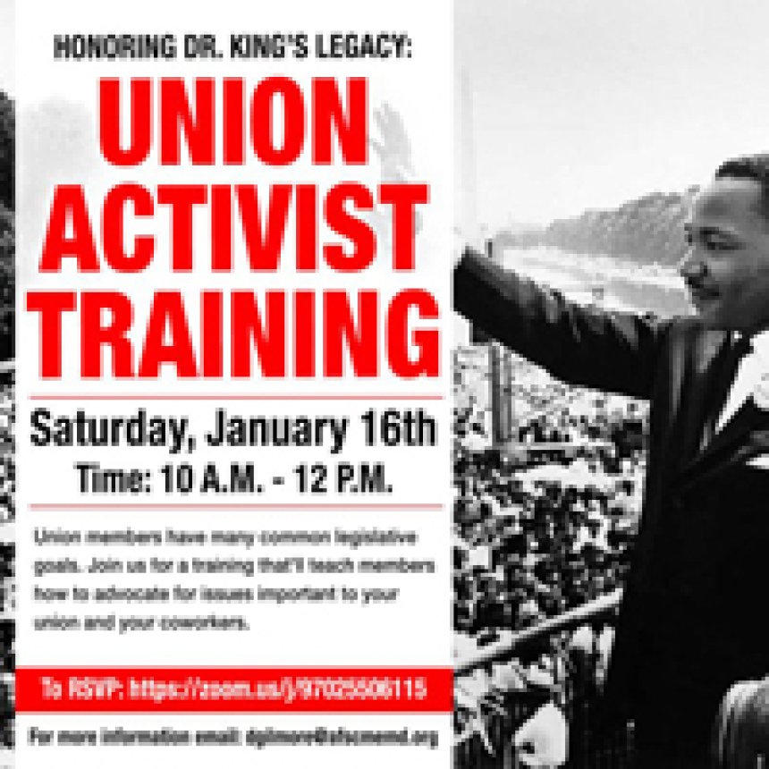 Unions Collaborate on Legislative Activist Training in Honor of MLK ...